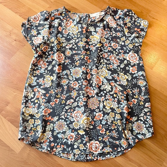 LOFT | Tops | Loft Blue Floral Blouse | Poshmark